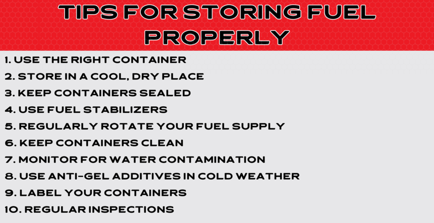Tips for Storing Fuel Properly: Avoiding Degradation and Contamination ...